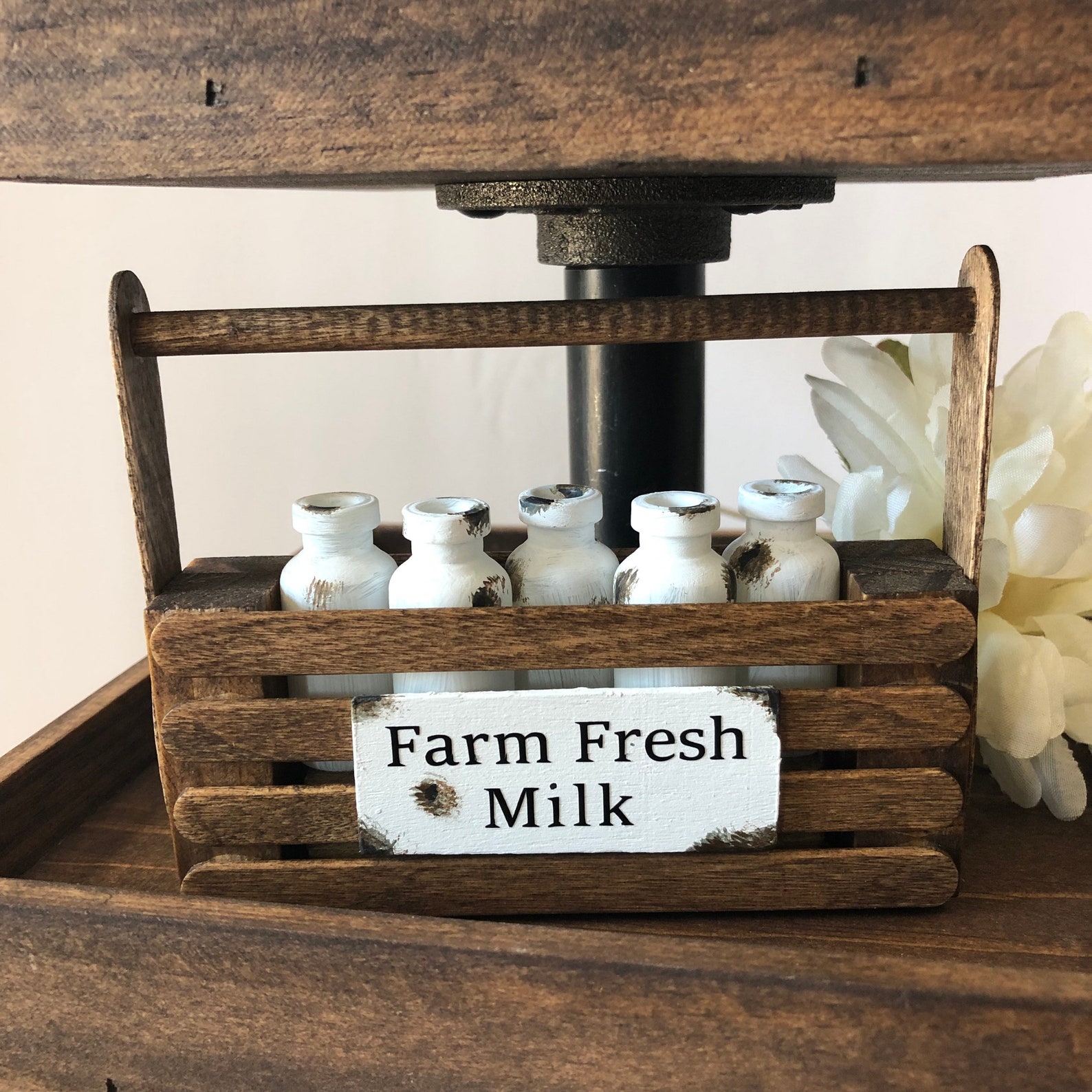 Farmhouse Tier Tray Milk Crate / Mini Farmhouse Milk Crate / - Etsy