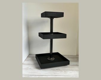 2 Tier Black Tray - Etsy