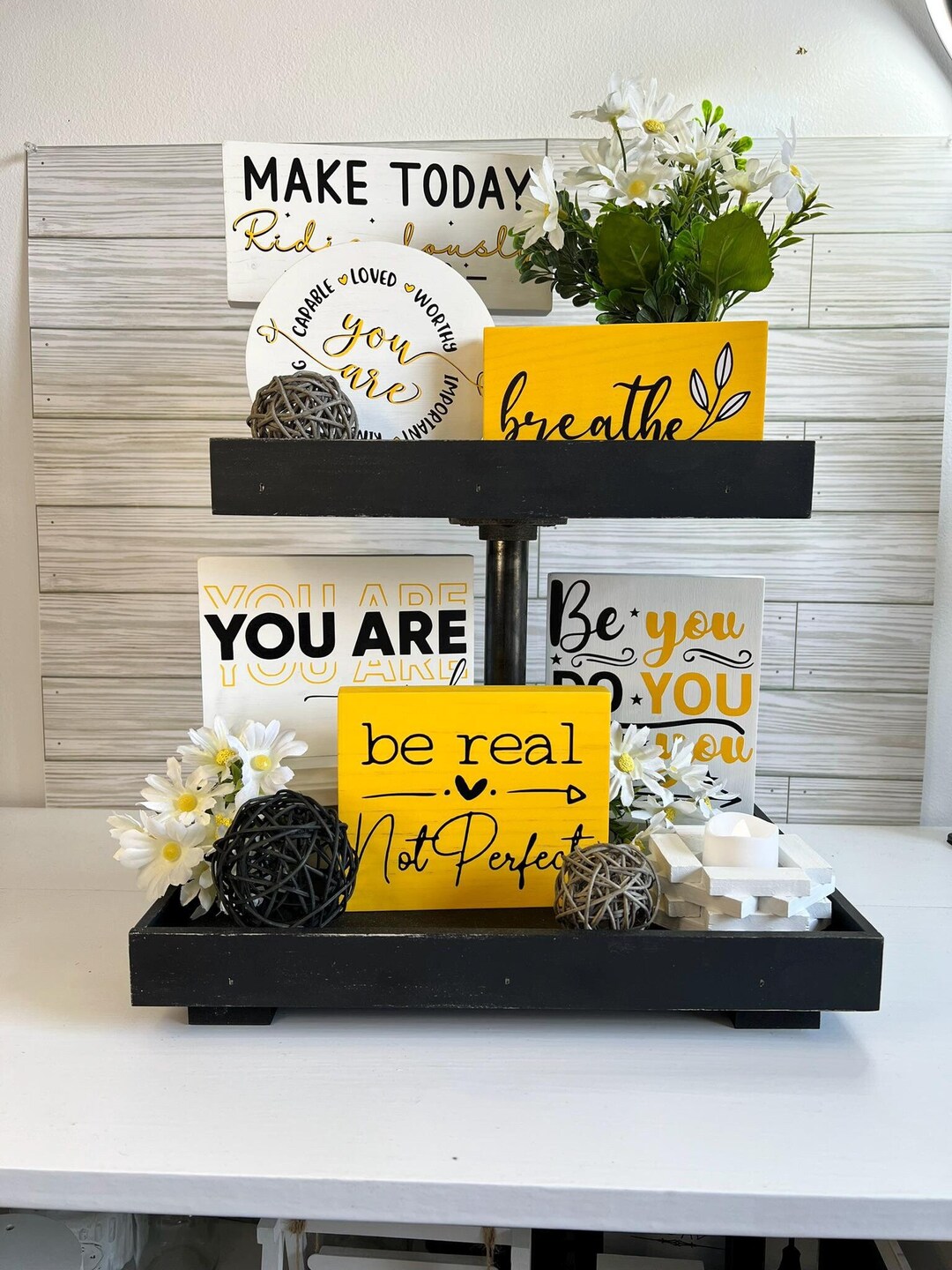 Motivational Wood Signs: Self Love Decor, Pep Talk Set - Etsy