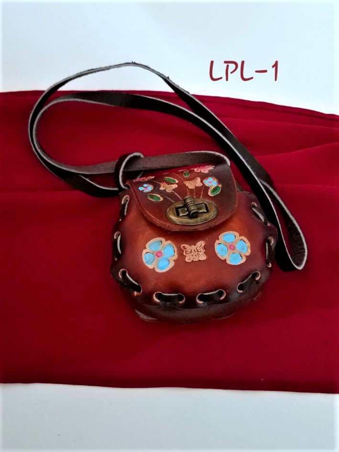Mexican Hand Tooled Leather Change Purse- Vintage Design - Etsy