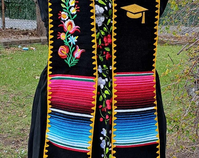 Embroidered Floral Design Graduation Estole year 2024 - Etsy