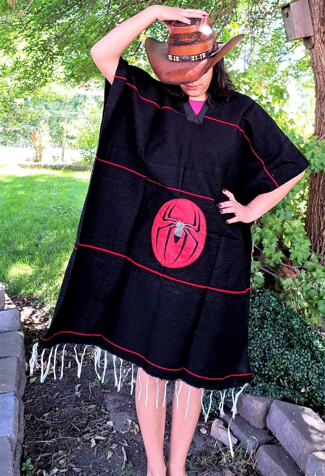 Handmade Spider Fun Inspired Poncho - Etsy