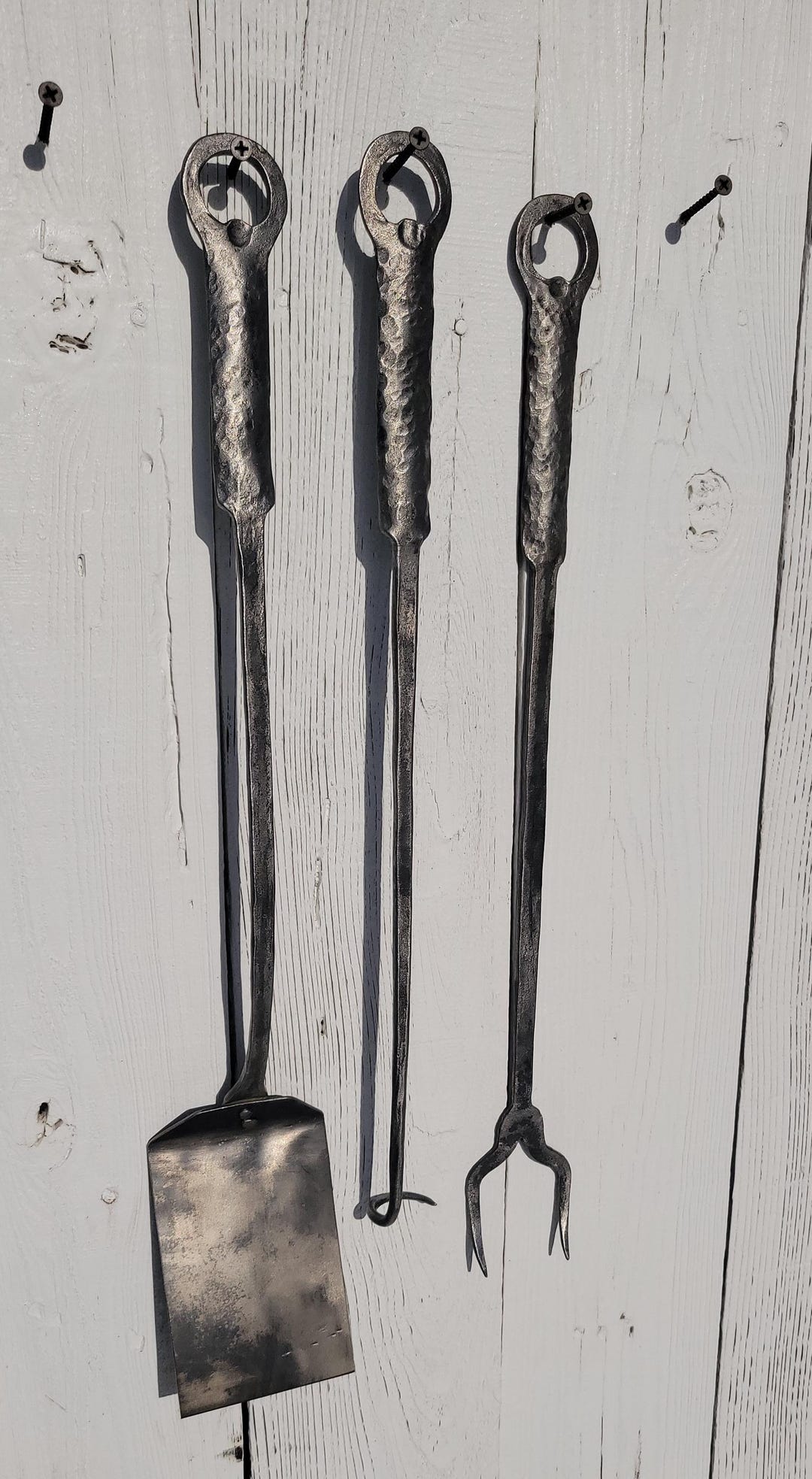 Hand Forged BBQ Tool Set With Bottle Opener in Handle. - Etsy