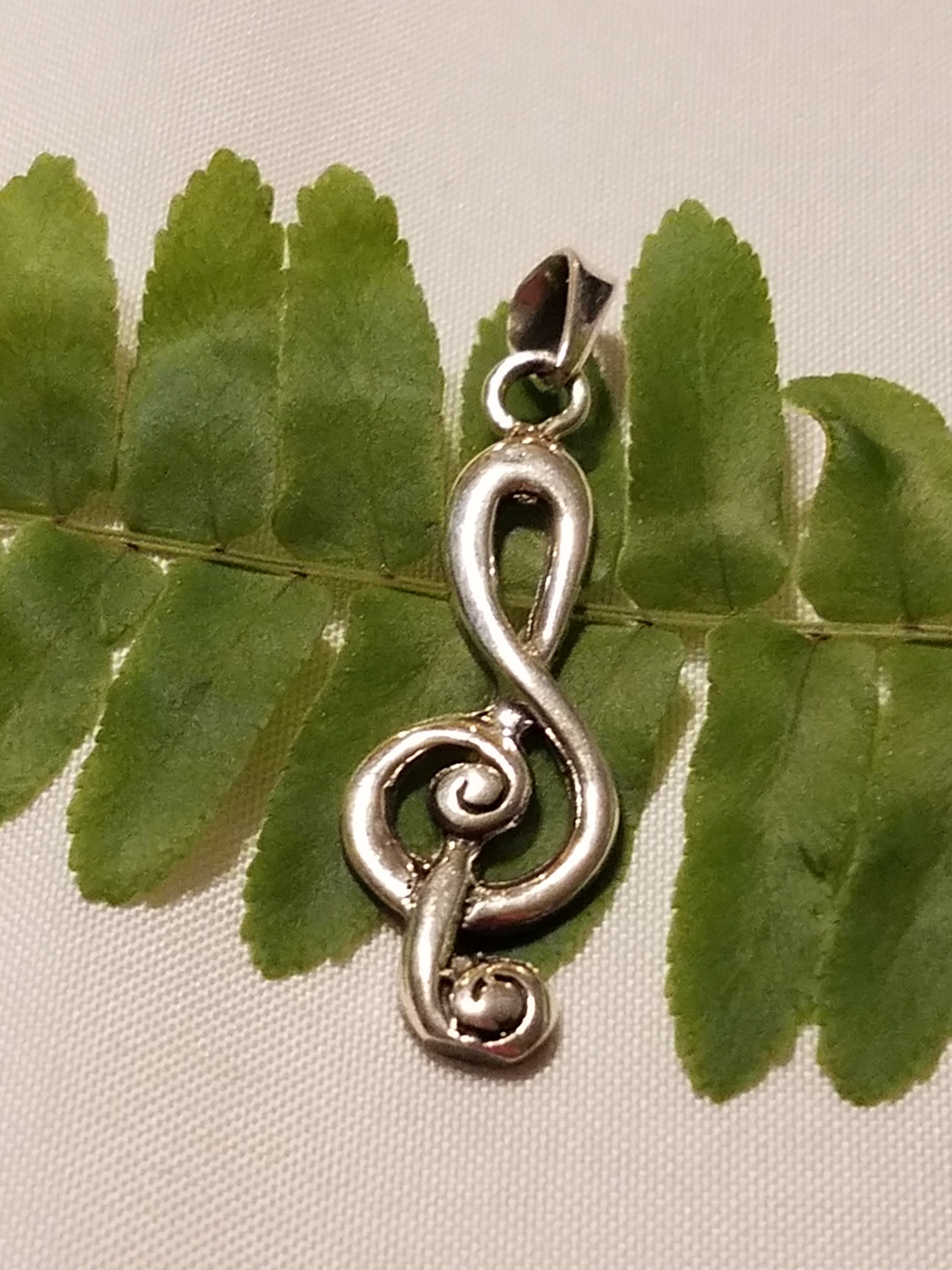 Dije de Plata Ley 925 Nota Musical - Etsy España