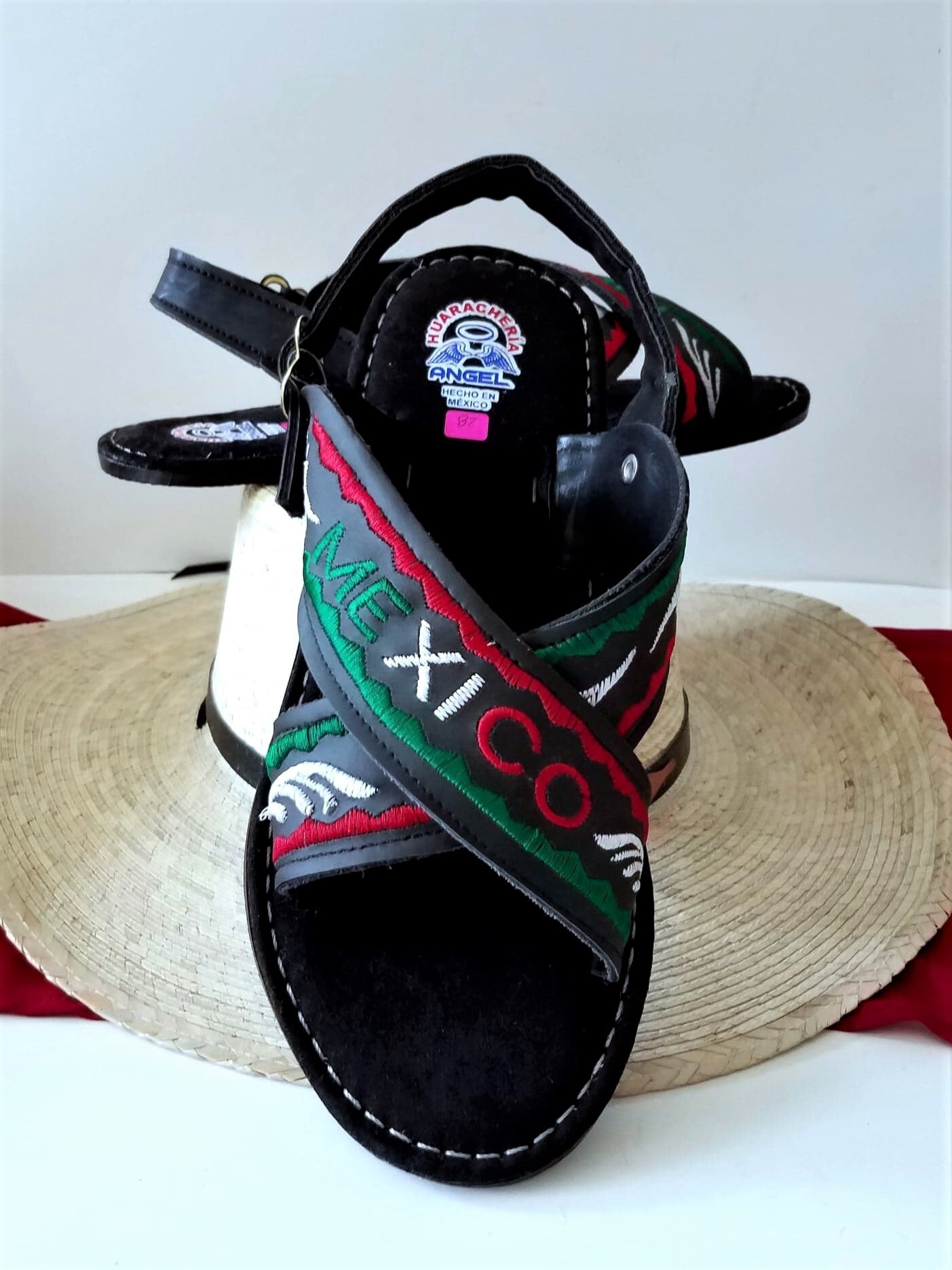 Handmade Embroidered Mexican Sandals - Etsy