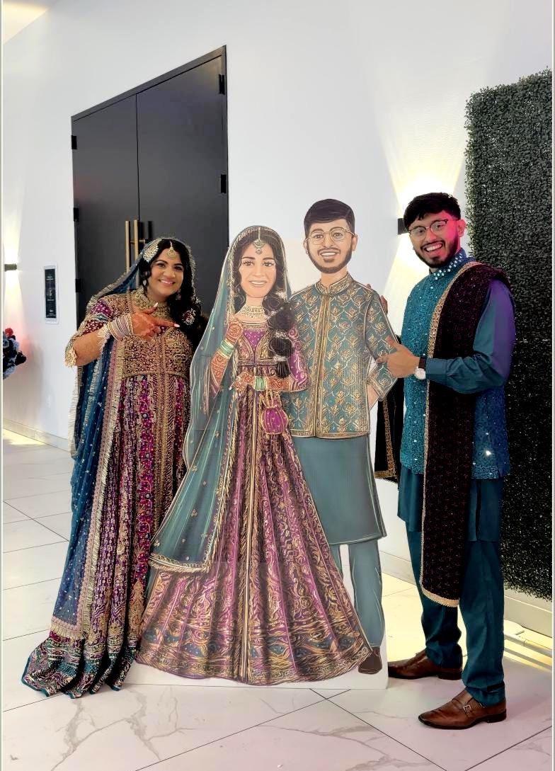 Custom Bride Groom 6 FT Cutout | Life Size Wedding Standee Decor ...