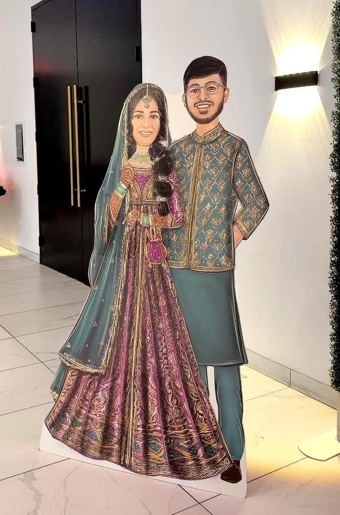 Custom Bride Groom 6 FT Cutout | Life Size Wedding Standee Decor ...