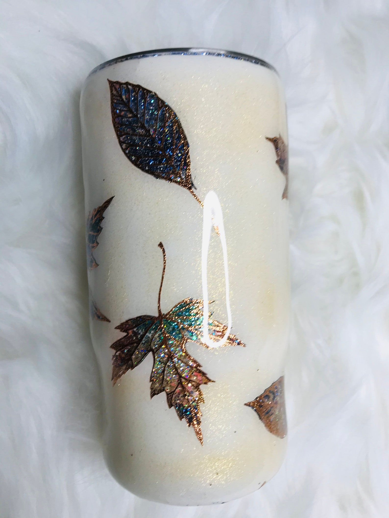 Fall Leaf Mug Fall Tumbler Cup Autumn Tumbler Glittered - Etsy