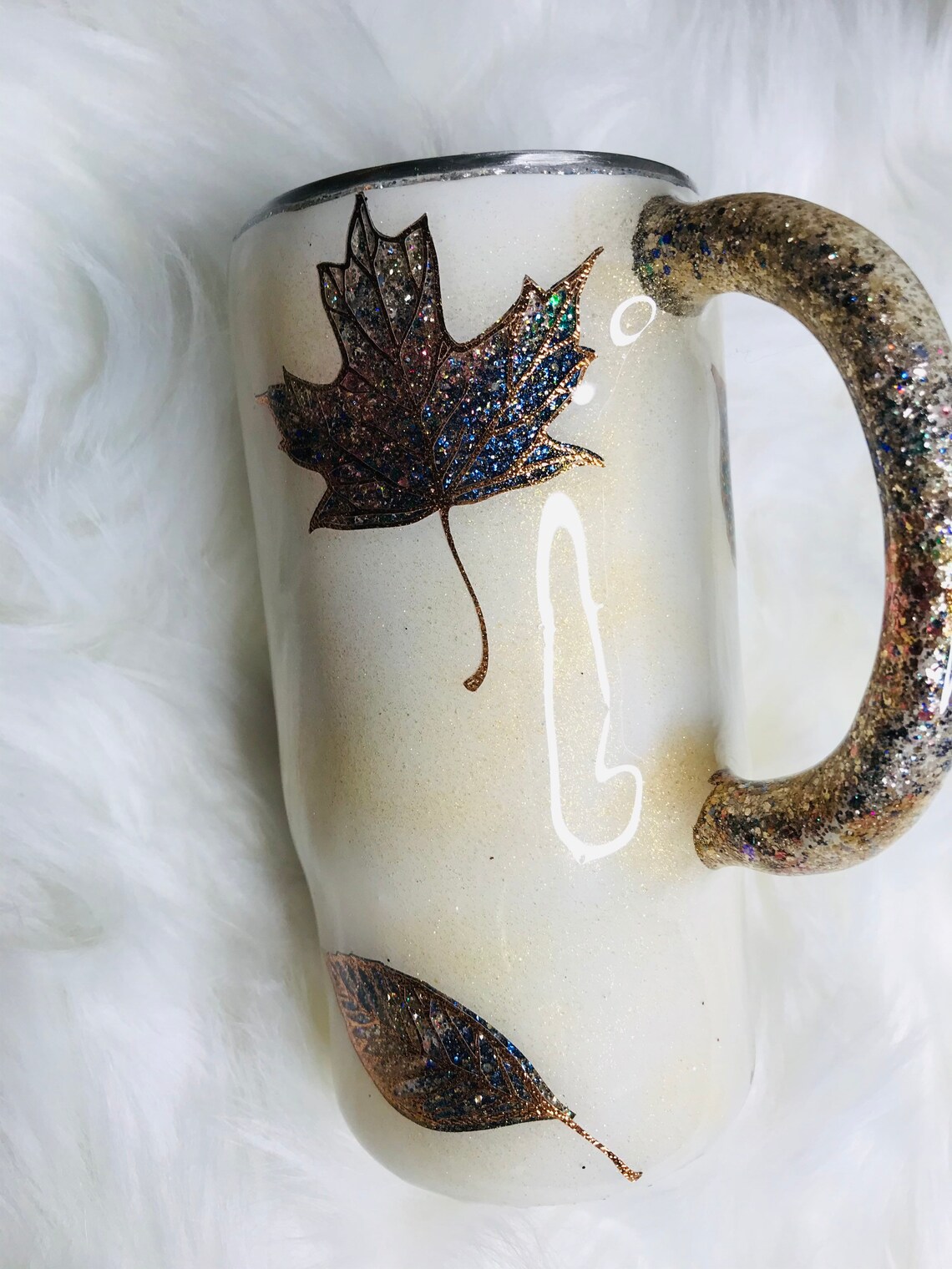 Fall Leaf Mug Fall Tumbler Cup Autumn Tumbler Glittered - Etsy