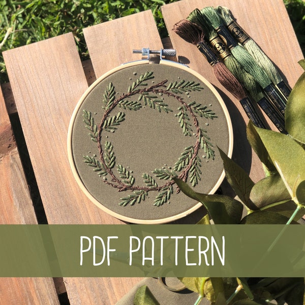 Wreath Embroidery - Etsy