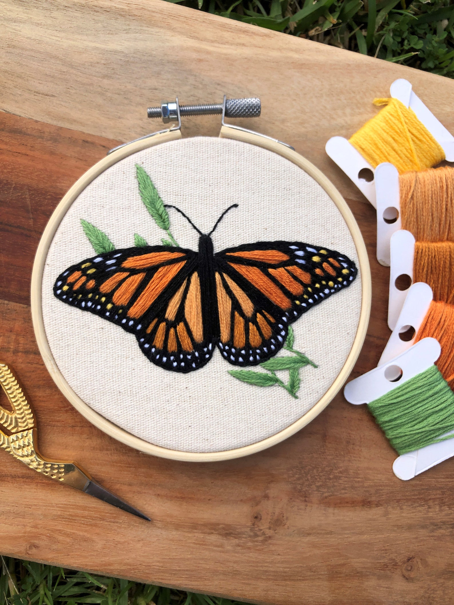 Monarch Butterfly Embroidery Pattern Downloadable PDF File - Etsy