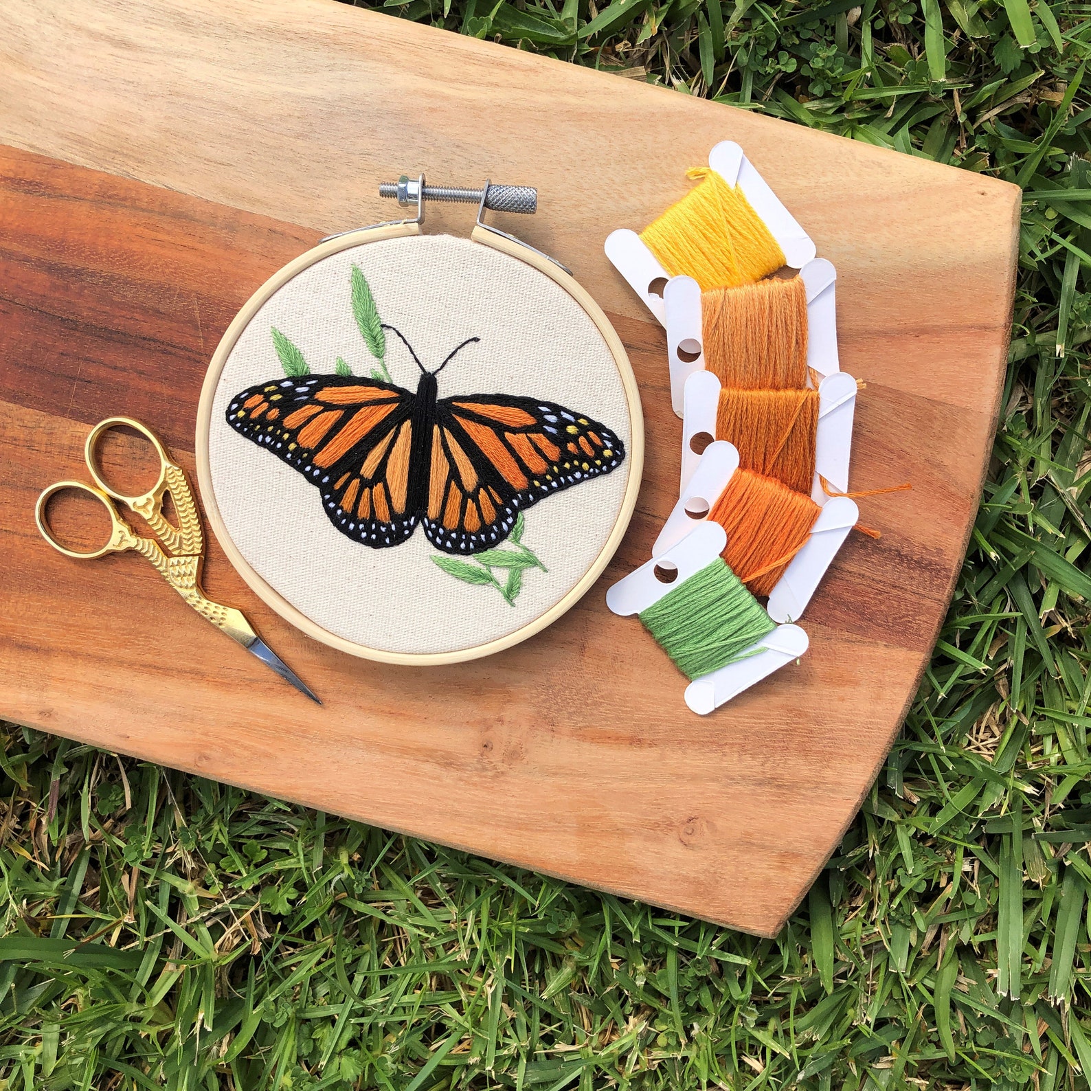 Monarch Butterfly Embroidery Pattern Downloadable PDF File - Etsy