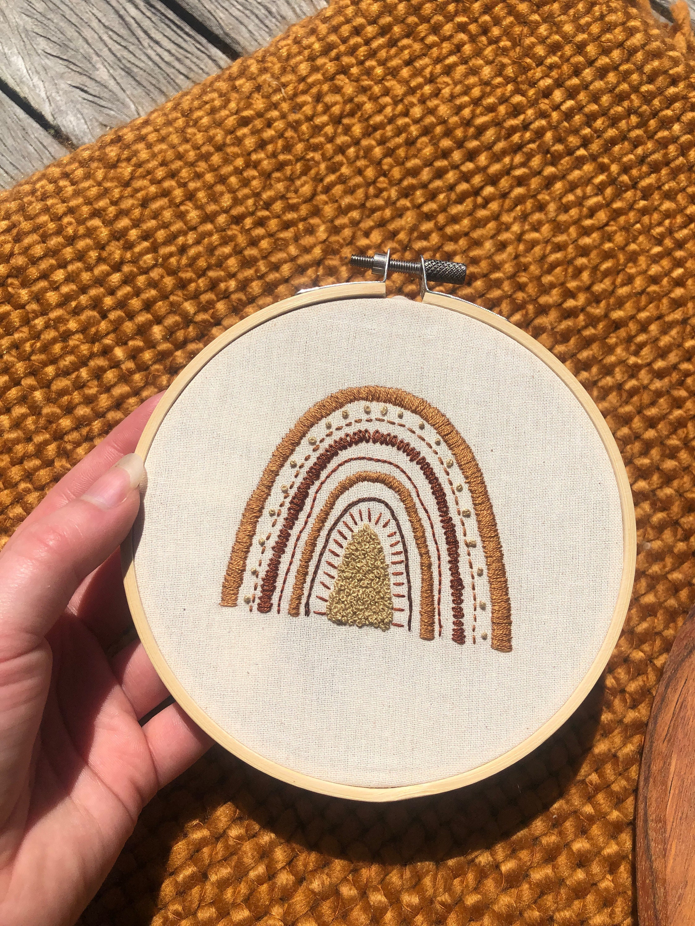 Boho Rainbow Embroidery Pattern Downloadable PDF File - Etsy