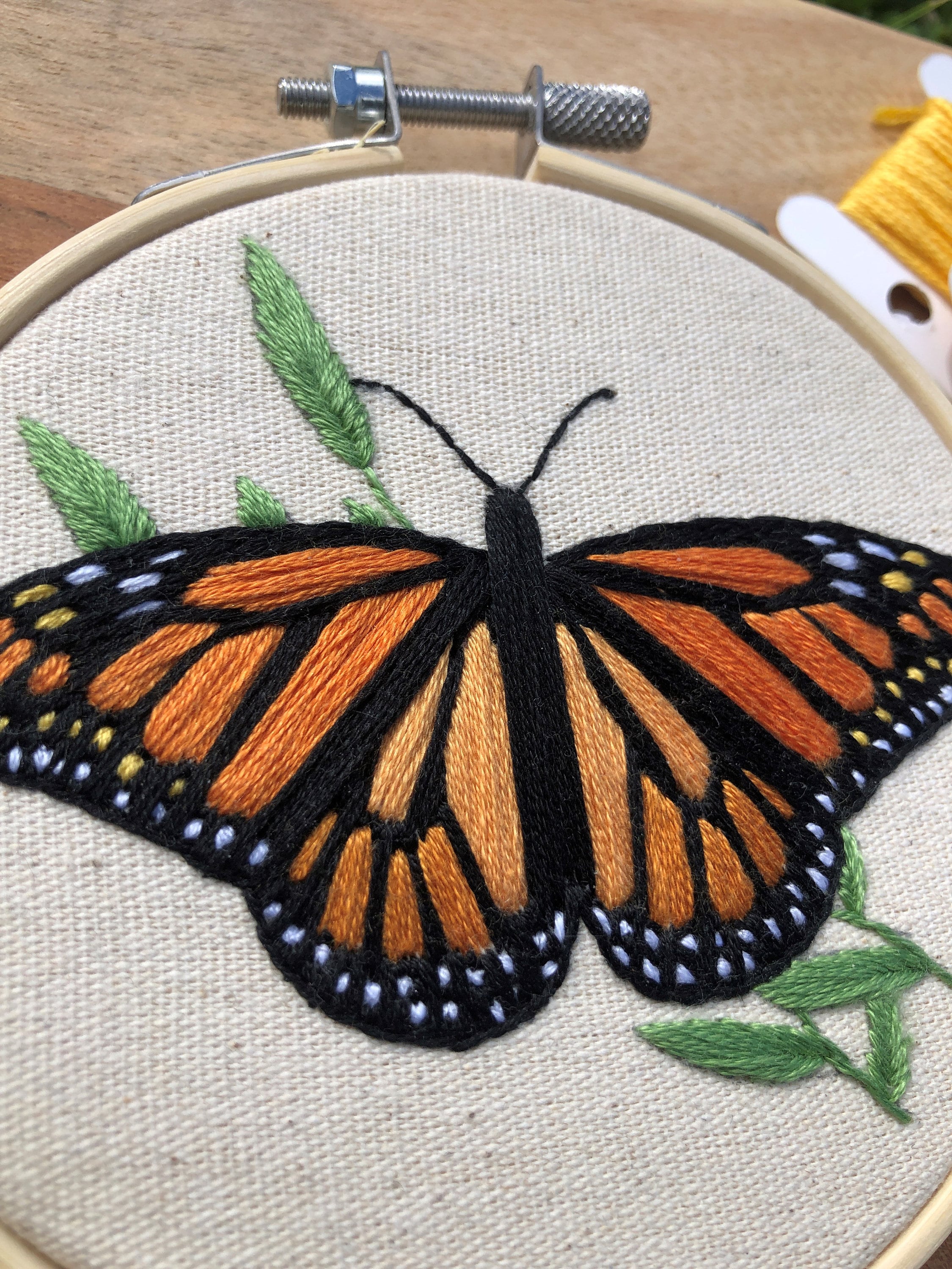 Monarch Butterfly Embroidery Pattern Downloadable PDF File | Etsy