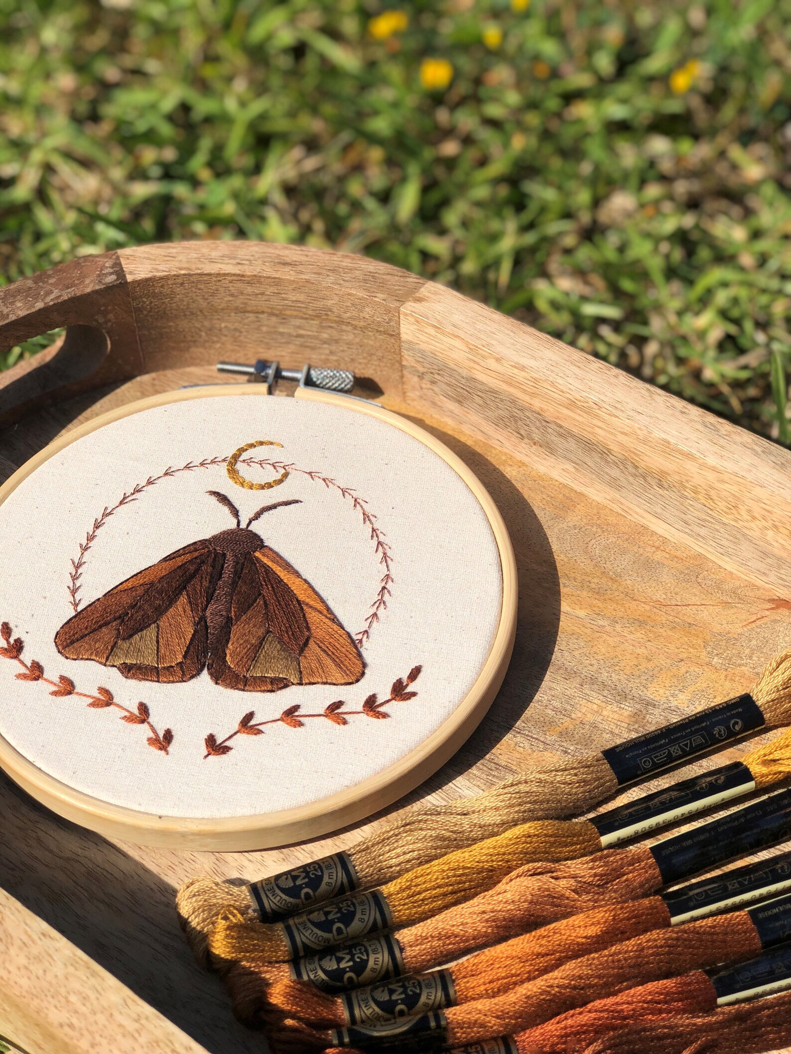 Moon Moth Embroidery Pattern Downloadable PDF Pattern | Etsy