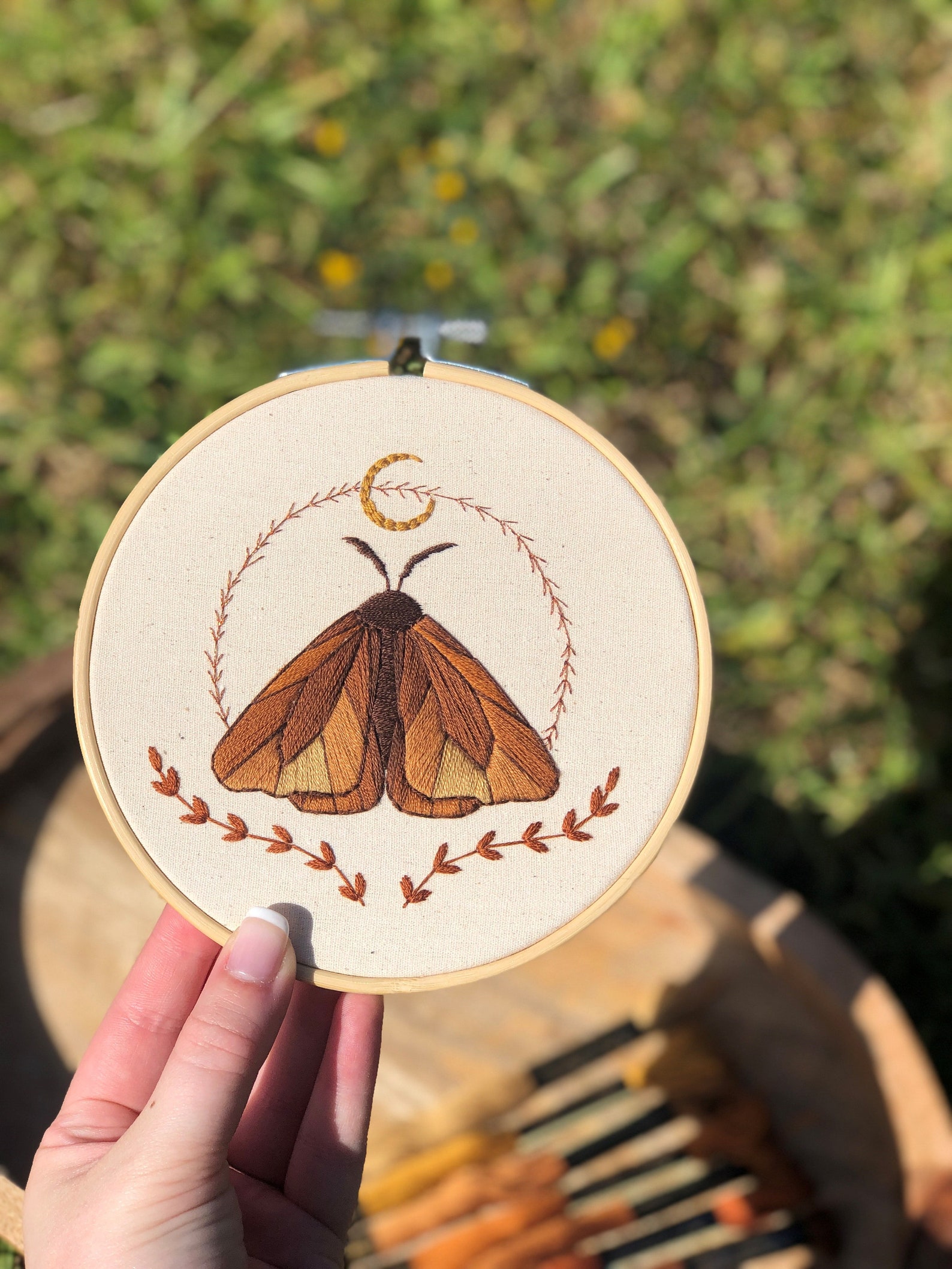 Moon Moth Embroidery Pattern Downloadable PDF Pattern | Etsy