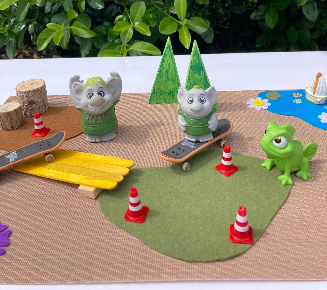 Troll Play Mat, Gremlin Monster Play Set, Travel Play Mat, Skate Board ...