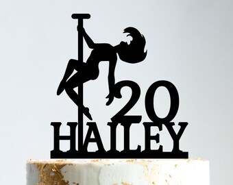 Personalised Pole Dancer Cake Topper - Etsy