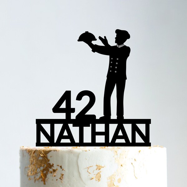 Chef Cake Topper - Etsy