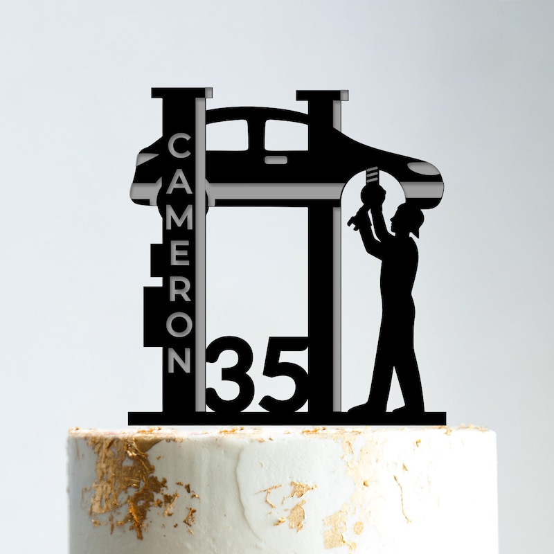 Auto Mechanic Cake Topper - Etsy