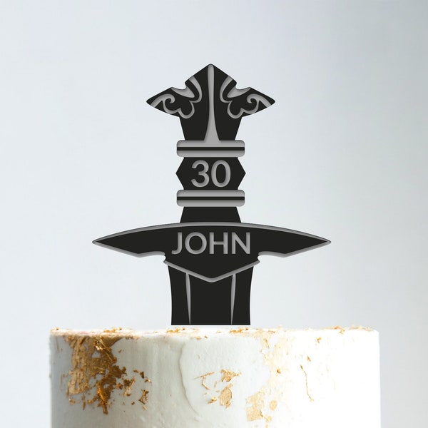Medieval Sword Cake Topper - Etsy