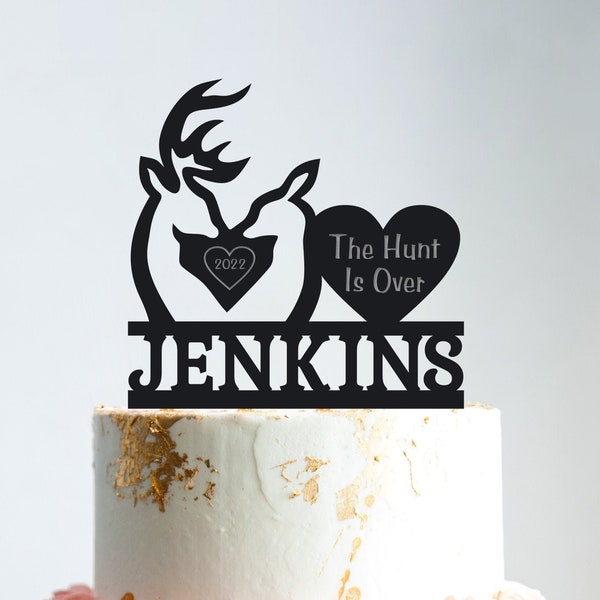 The Hunt is Over Cake Topper - Etsy