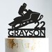 Snowmobile Cake Topper Birthdaycustom Cake Topper Snowmobile - Etsy
