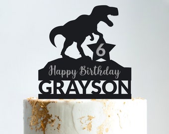 Two Rex Cake Topper Dinosaur Party Topper Second Birthday - Etsy