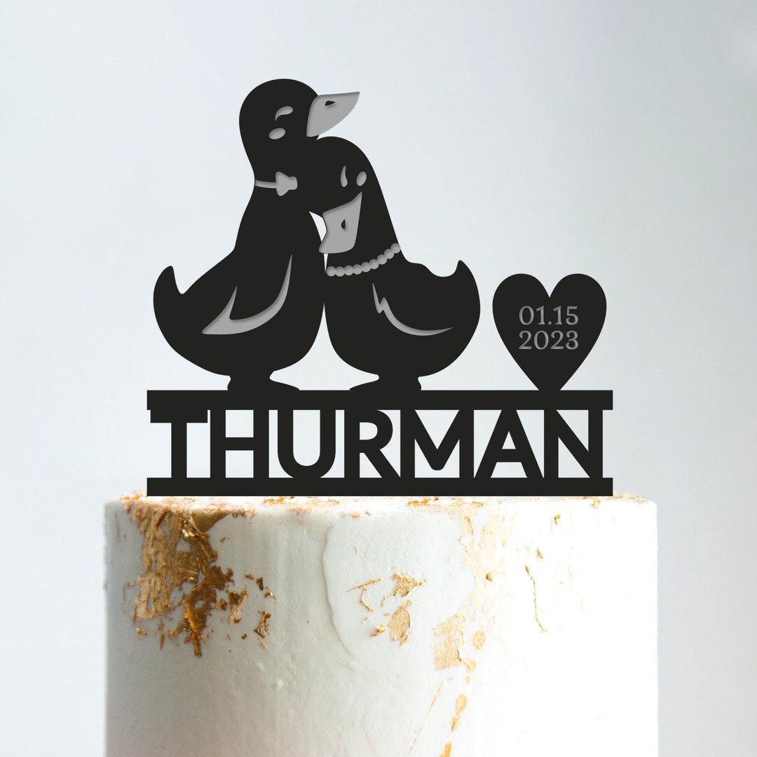 Duck Wedding Cake Topper,bride and Groom Topper,duck Hunting Wedding ...