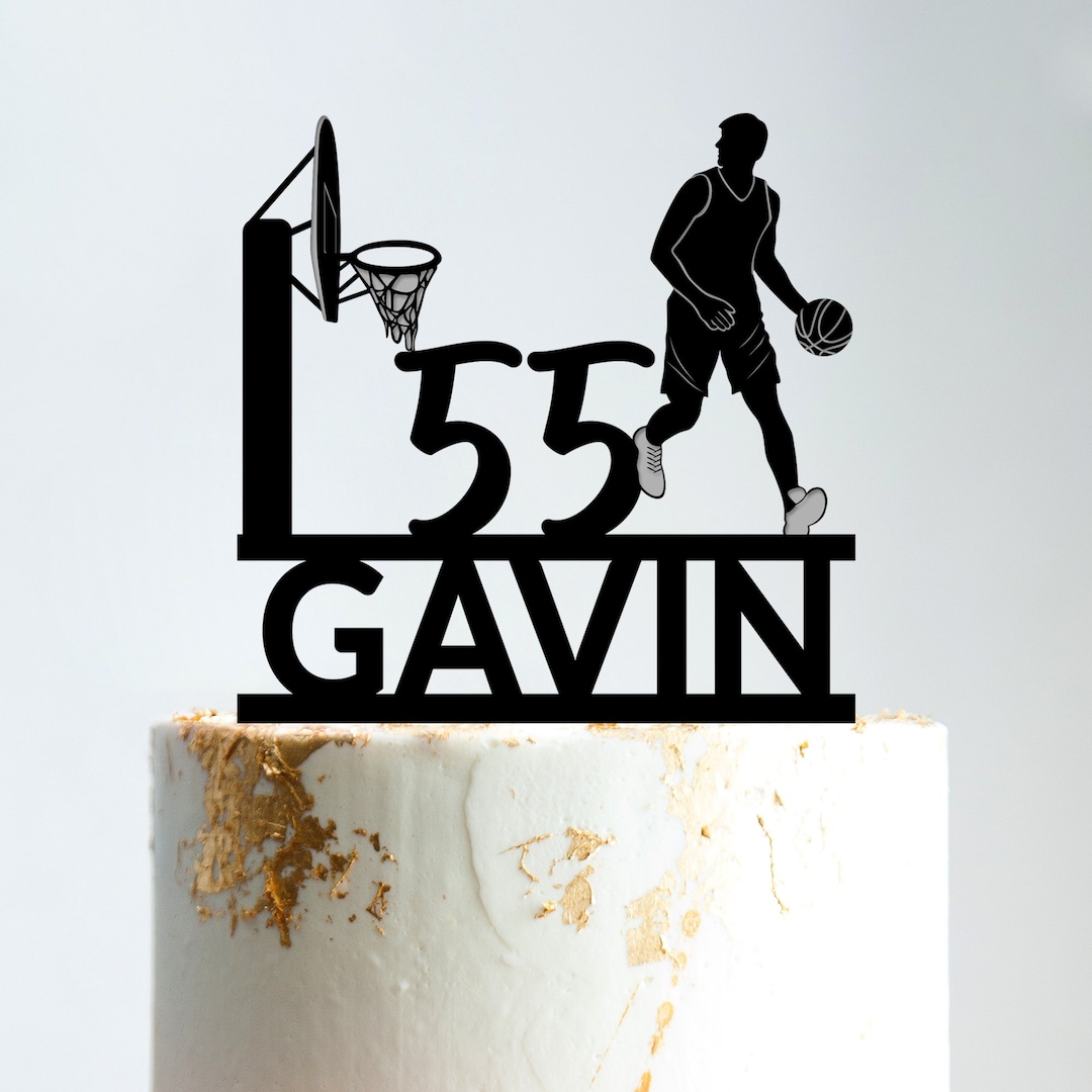 Basketball Cake Topper, Basketball Birthday Cake Topper, Basketball ...
