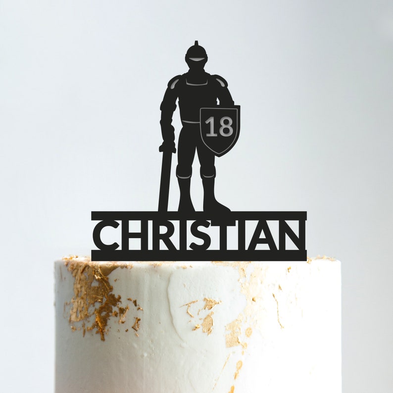 Custom Knight Cake Topper Birthdayknight Birthday Cake | Etsy