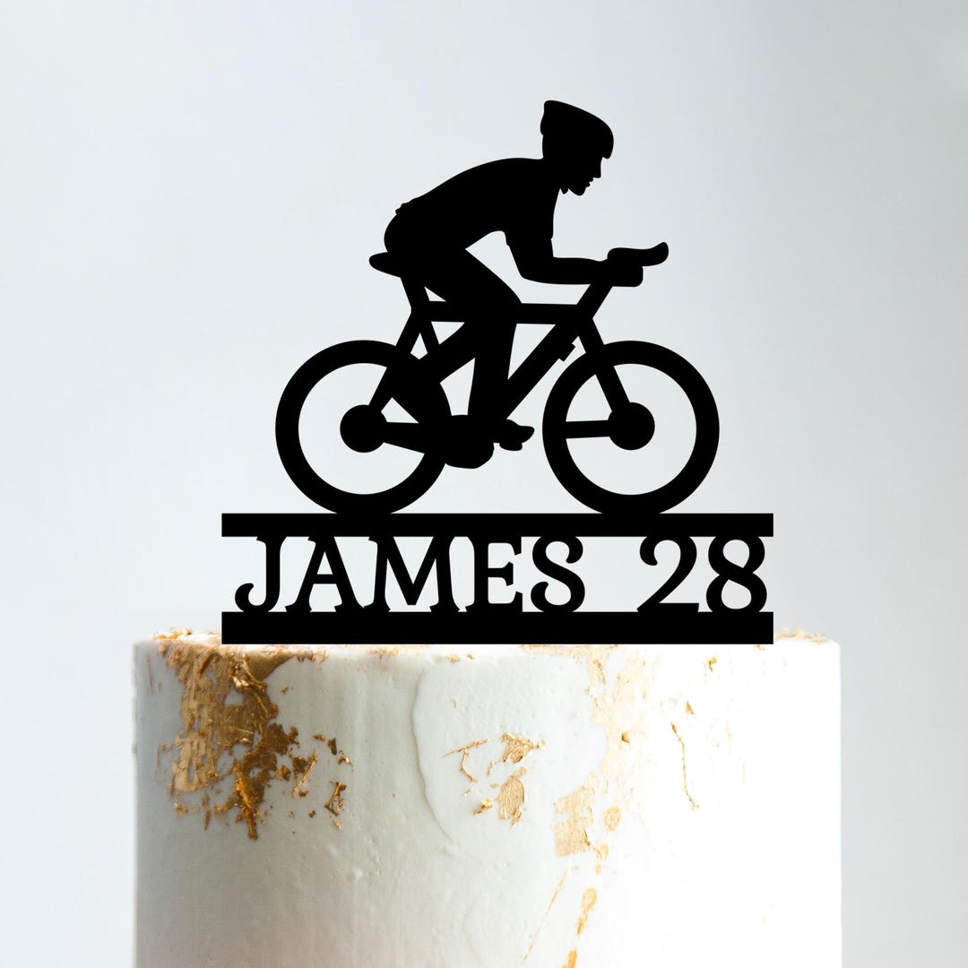 Bicycle Birthday Cake Topper, Bike Cake Topper, Custom Bicycle Cake ...