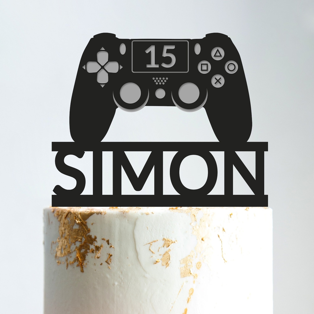 Video Game Controller Cake Topper Birthday,gamer Boy Cake Topper,custom ...