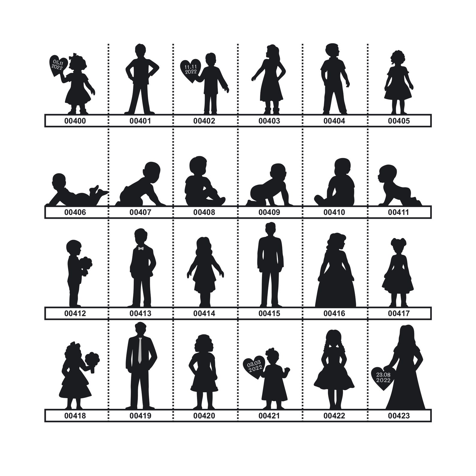 Custom Family Cake Topper With Boy,personalized Family Wedding Topper ...