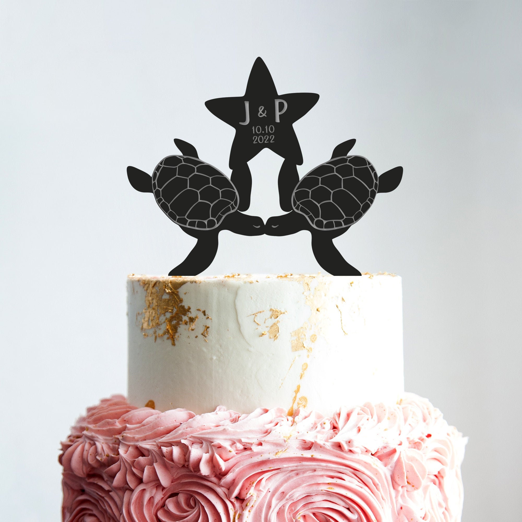 Sea Turtle Wedding Toppersea Turtle Beach Wedding Cake | Etsy