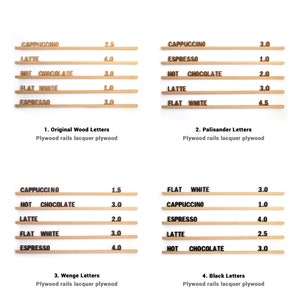 Wall Mounted Menu Rails With Changeable Letters,cafe Wall Menu,menu ...