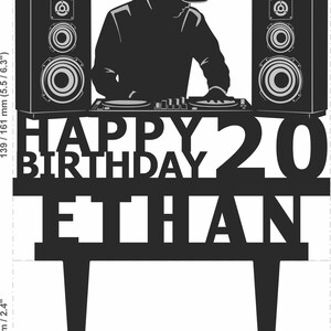 DJ Cake Topper, DJ Birthday Cake Topper, Musician Birthday Cake Topper ...