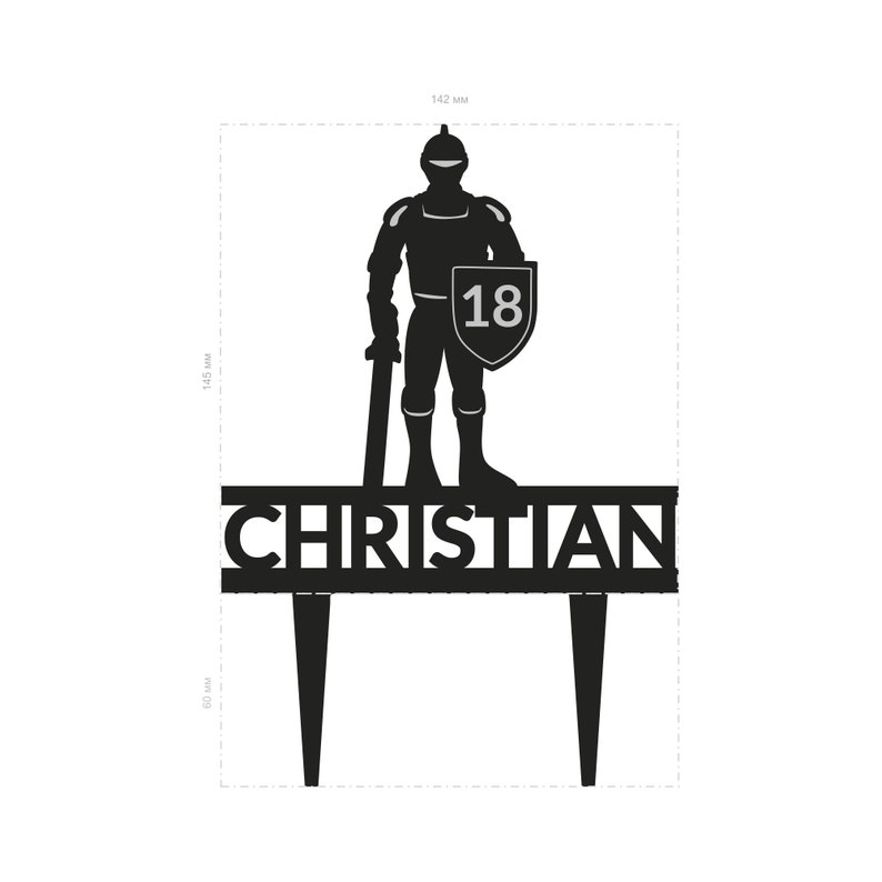 Custom Knight Cake Topper Birthdayknight Birthday Cake | Etsy