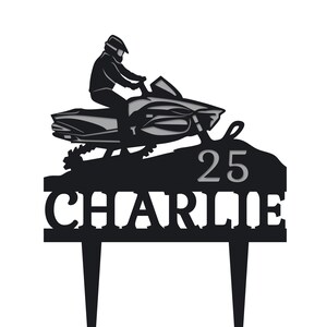 Snowmobile Cake Topper Birthday,custom Cake Topper Snowmobile Birthday ...