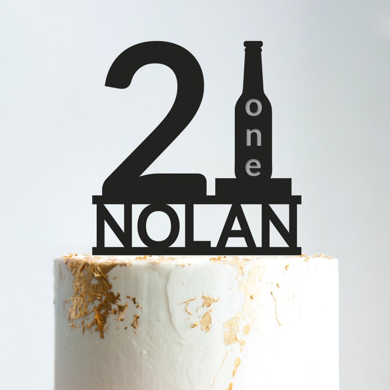 Custom 21 Cake Topper Birthday 21st Cake Topperfinally 21 | Etsy