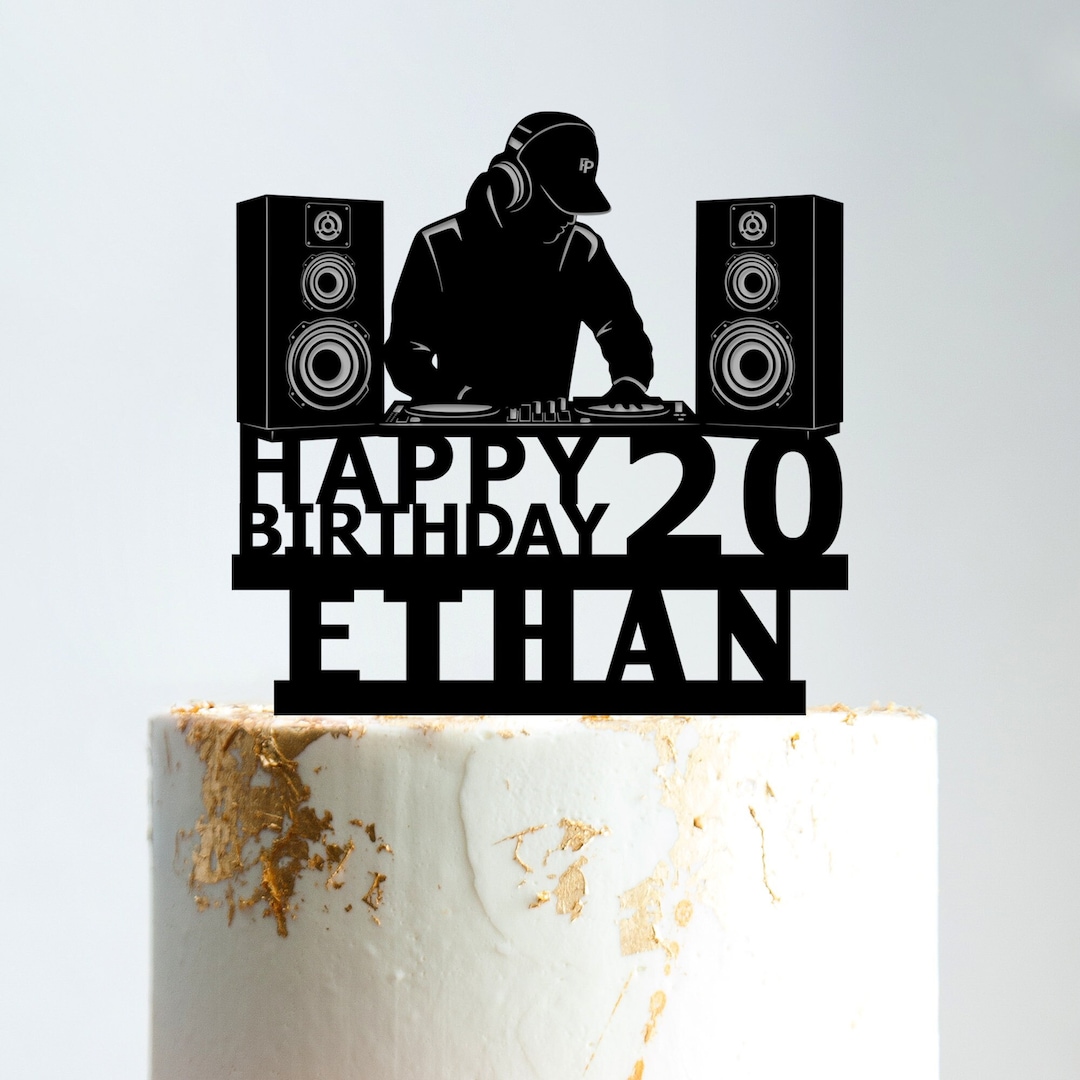 DJ Cake Topper, DJ Birthday Cake Topper, Musician Birthday Cake Topper ...