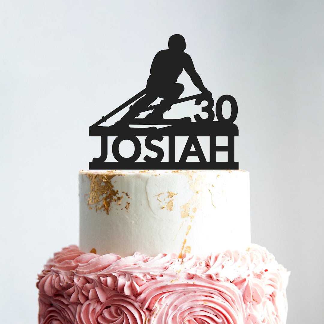 Skier Birthday Cake Topper,ski Cake Topper,personalized Ski Birthday ...