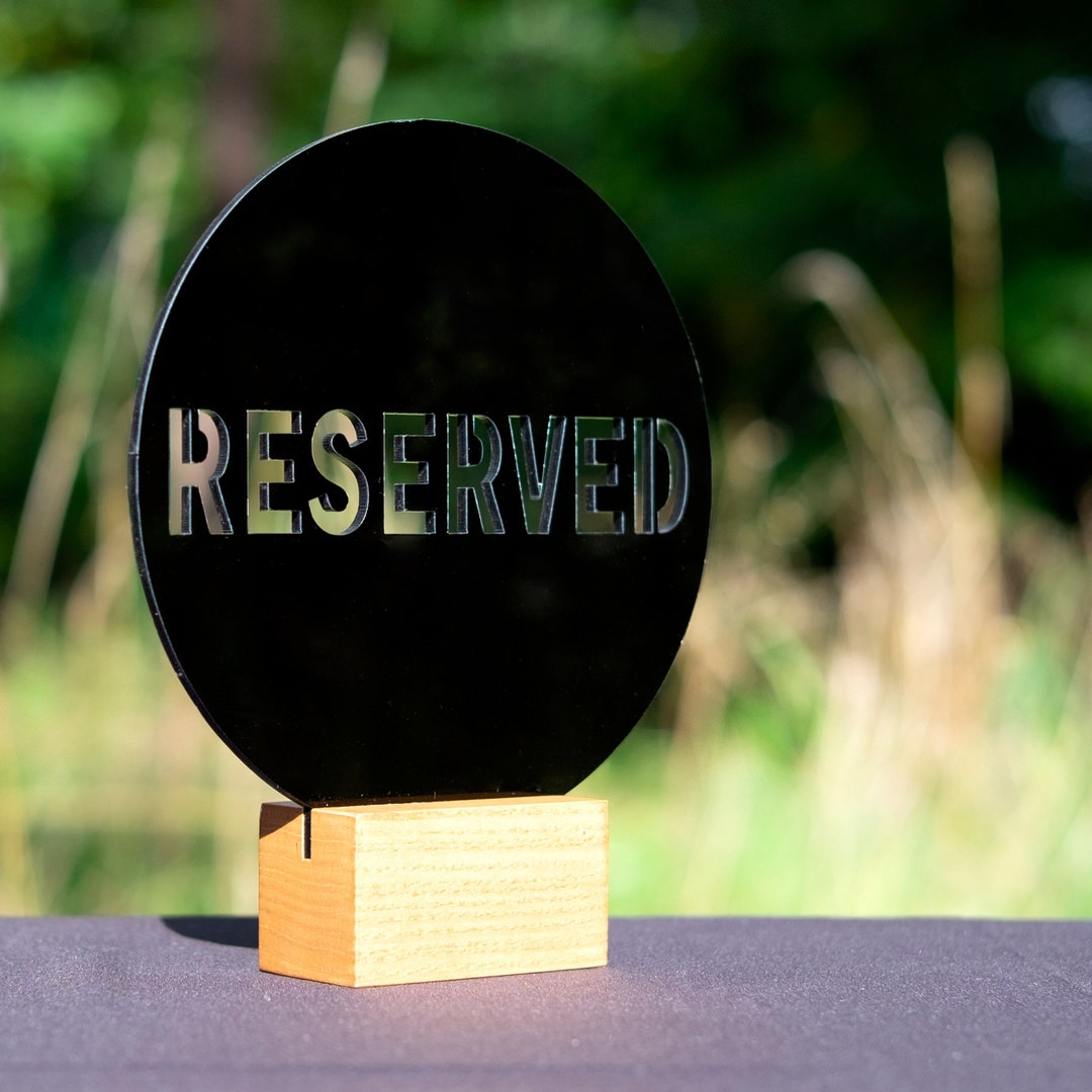 Reserved Table Sign, Custom Acrylic Wedding Table Signs, Acrylic Sign ...