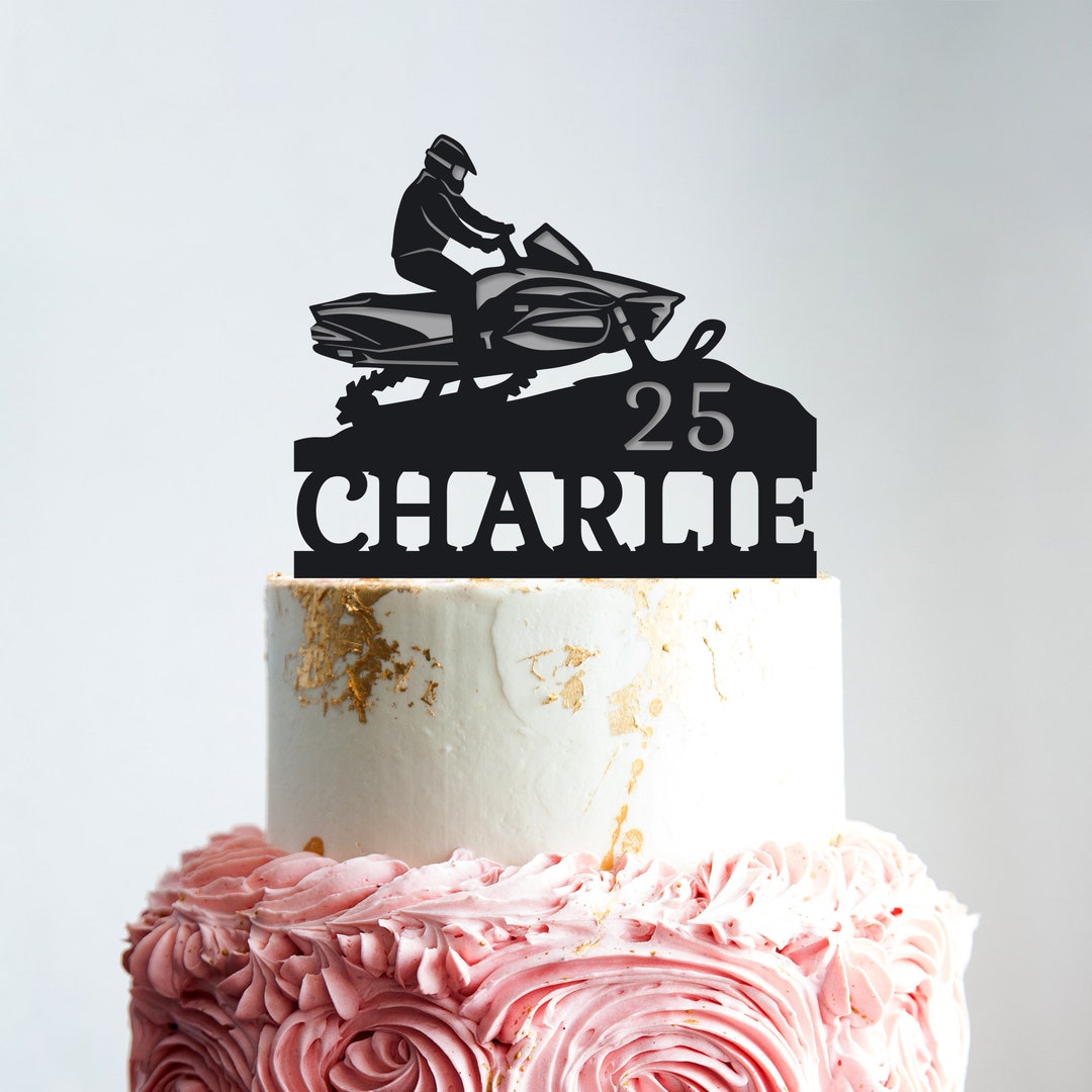 Snowmobile Cake Topper Birthday,custom Cake Topper Snowmobile Birthday ...