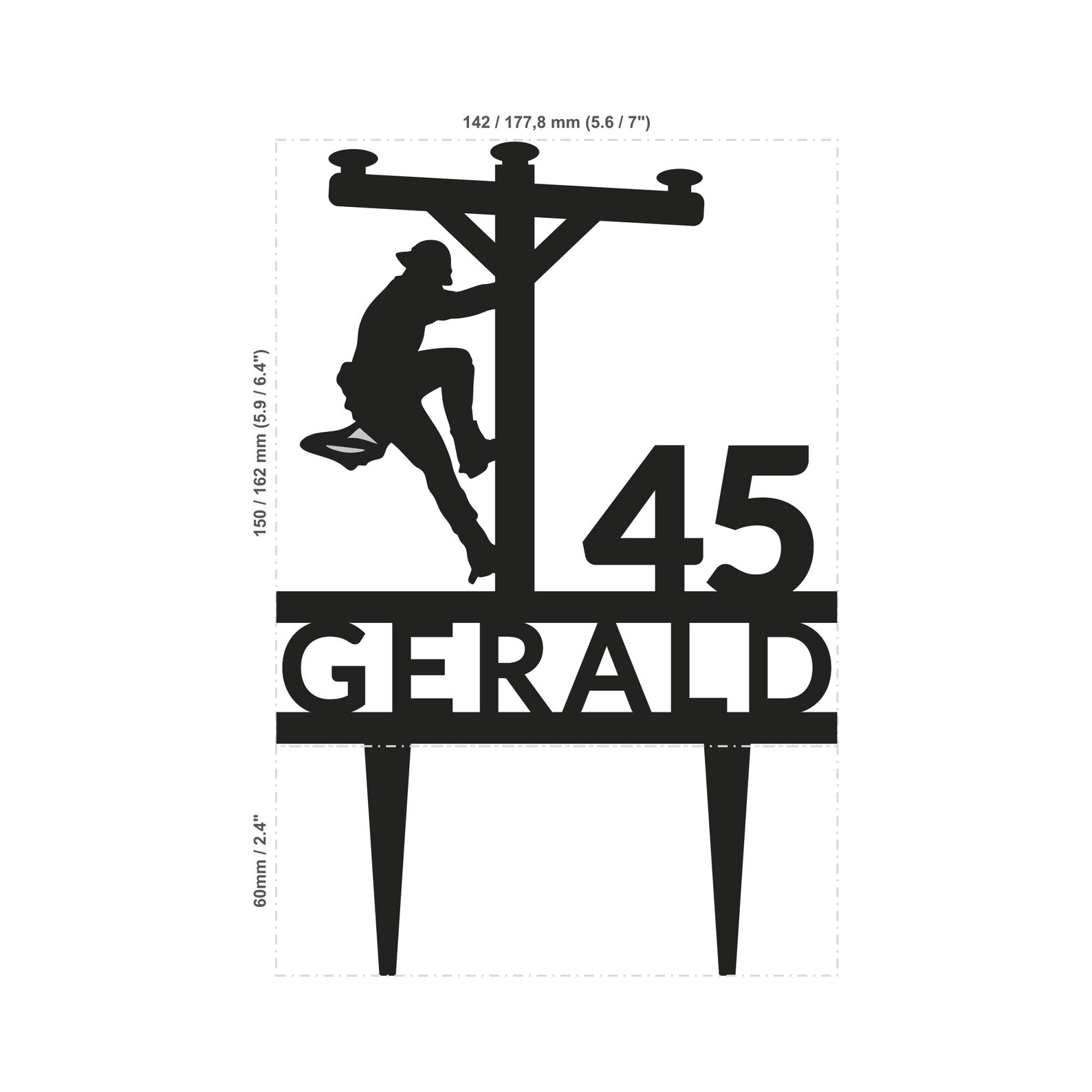 Electrician Birthday Cake Topper Customlineman Birthday Cake | Etsy