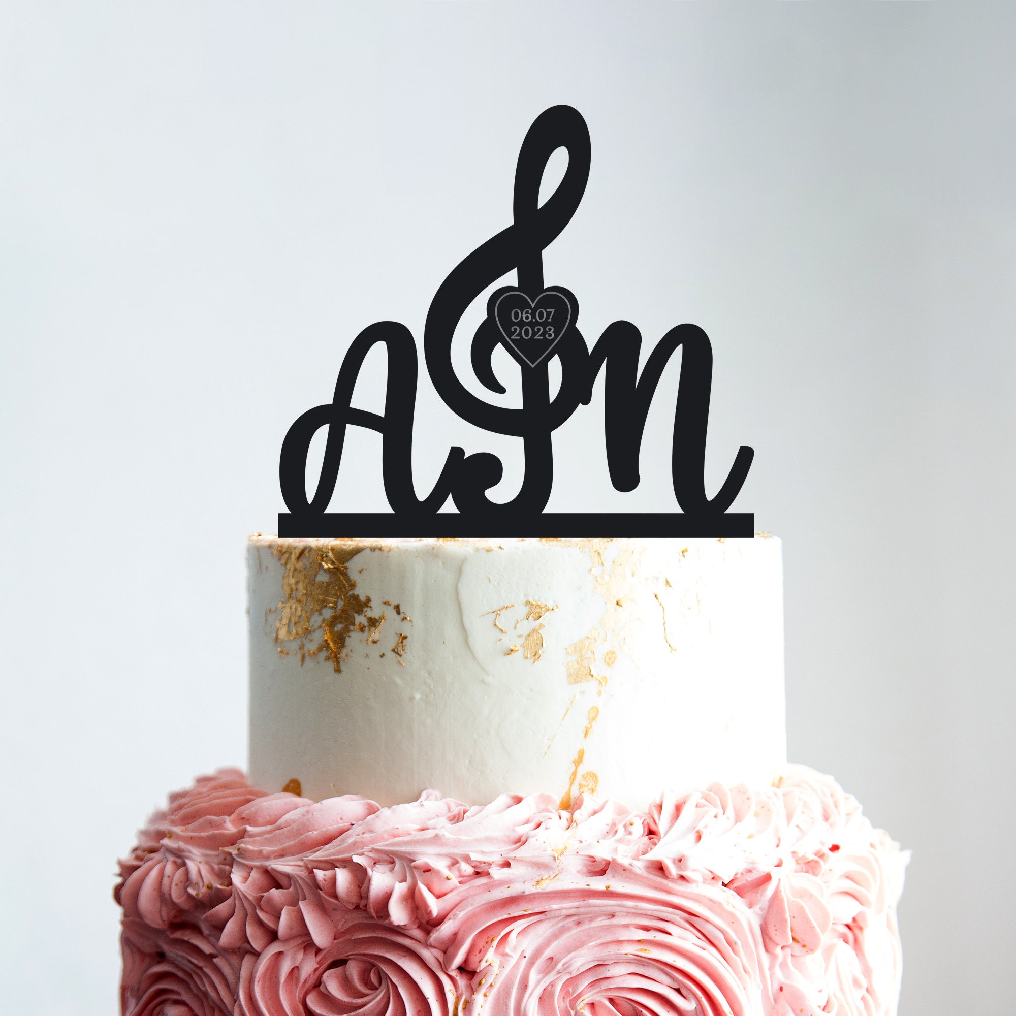 Music wedding cake toppermusic theme wedding topperMusic | Etsy