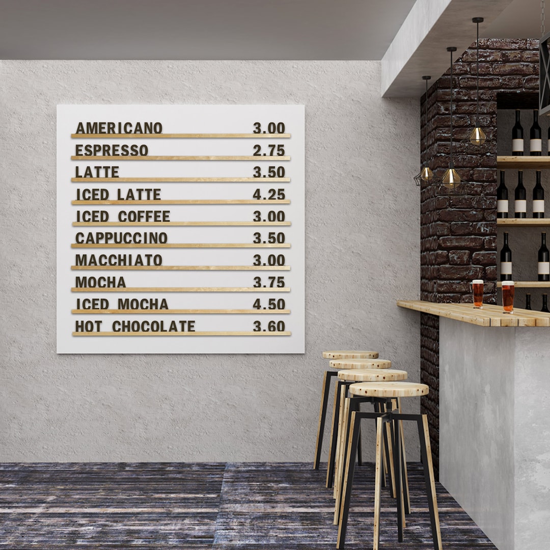 Changeable Letter Board, Cafe Wall Menu, Menu Board With Letters ...