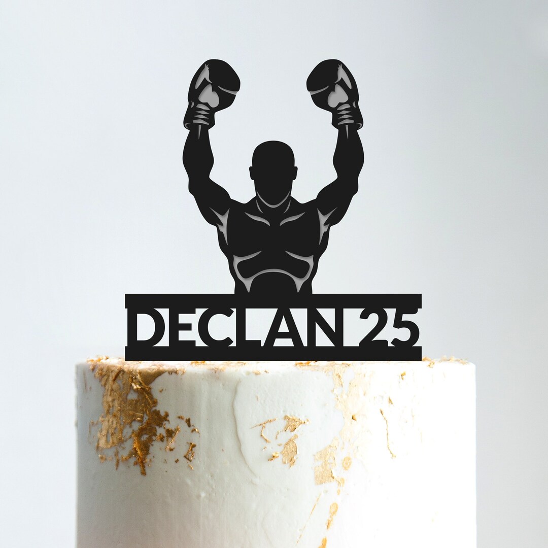 Custom Boxer Birthday Cake Topper,boxing Cake Topper,boxer Topper Name ...