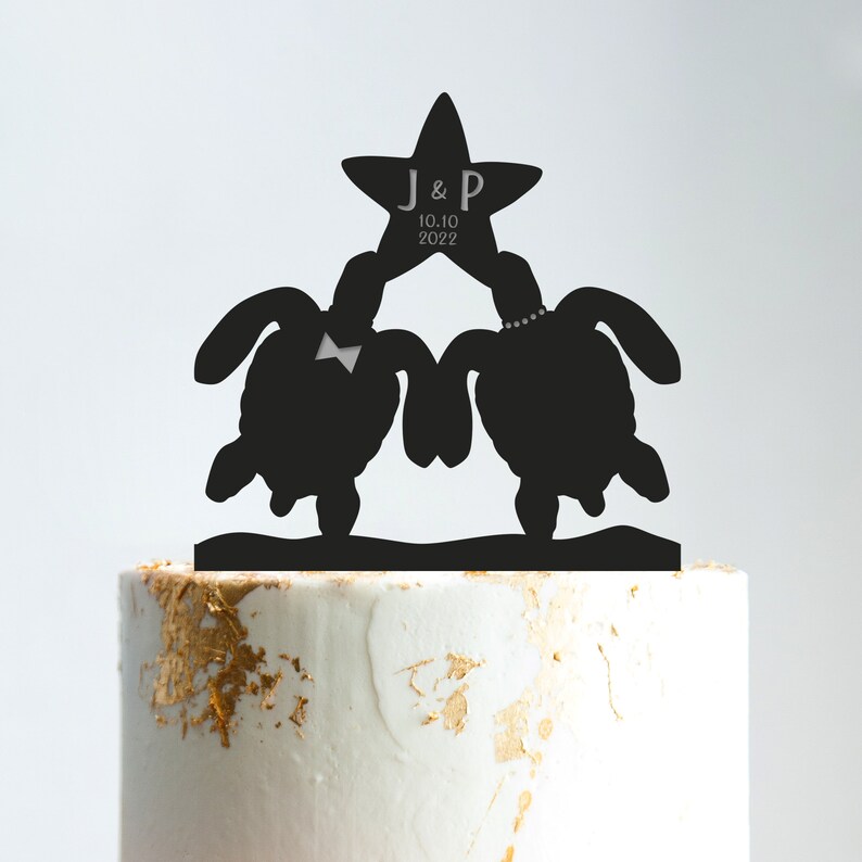 Sea Turtle Wedding Toppersea Turtle Beach Wedding Cake | Etsy