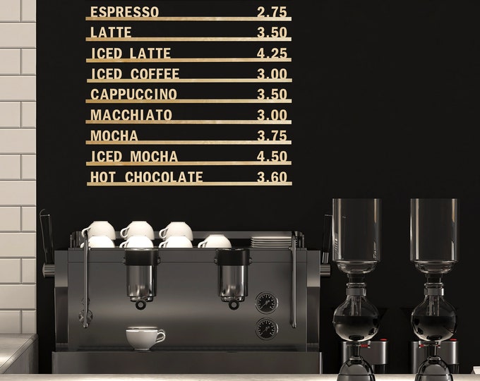 Wall Mounted Menu Rails With Changeable Letters,cafe Wall Menu,menu ...